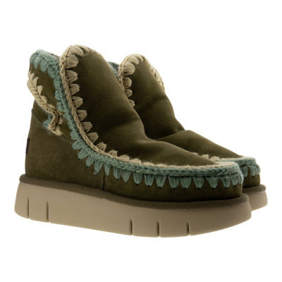Botas australianas borreguillo mujer Mou verde caqui