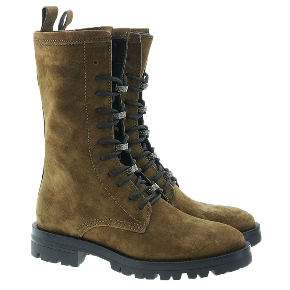 Bota militar mujer ante strass Alpe 204611